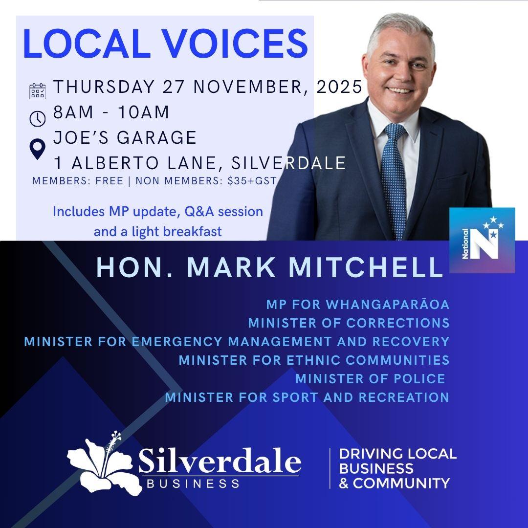 Engage with Our Local Leaders: Hon. Mark Mitchell - Silverdale Business